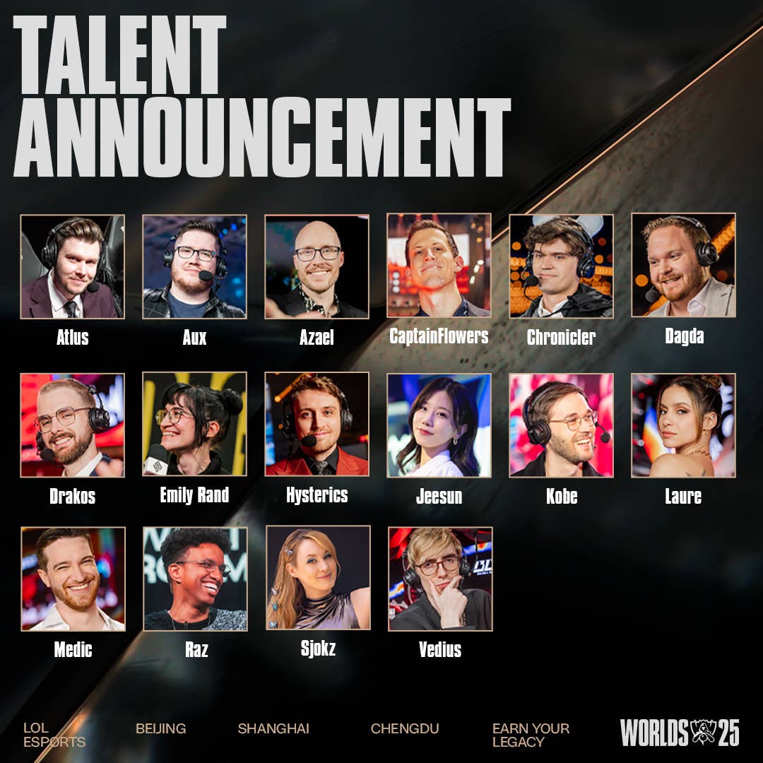 League of Legends Worlds 2025 Broadcast Talent Announced - GameDaily