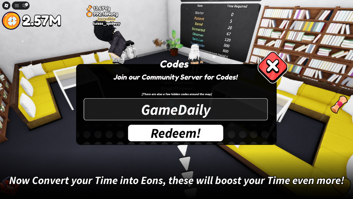 Waste Time Codes (May 2026) - GameDaily