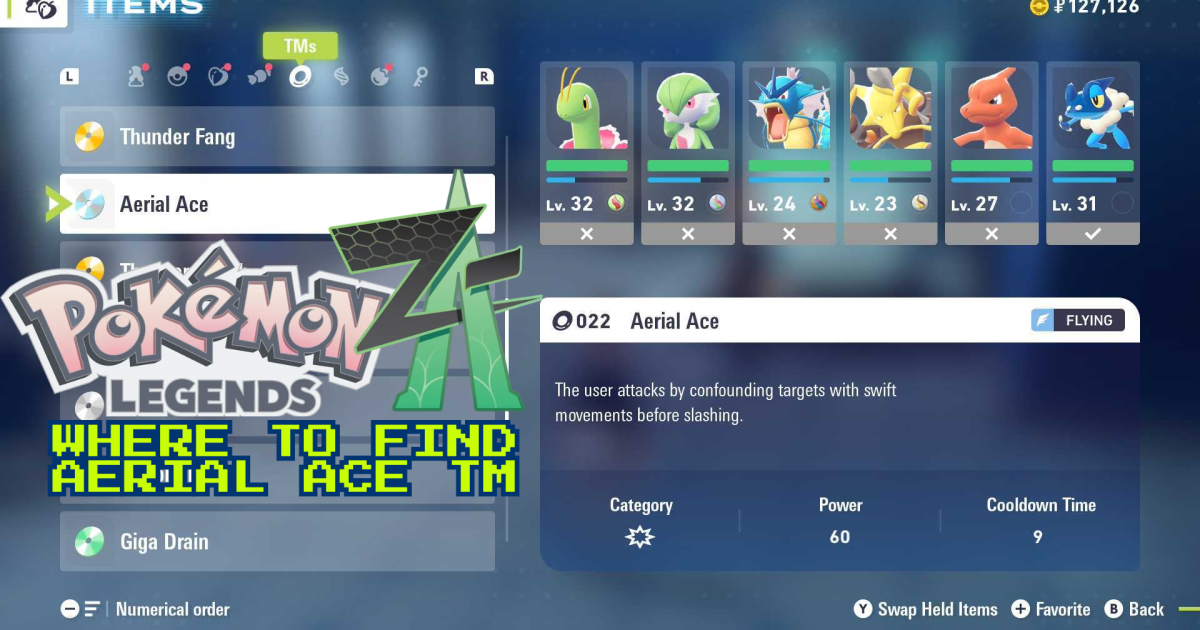 Where to find Aerial Ace TM in Pokemon Legends ZA - GameDaily