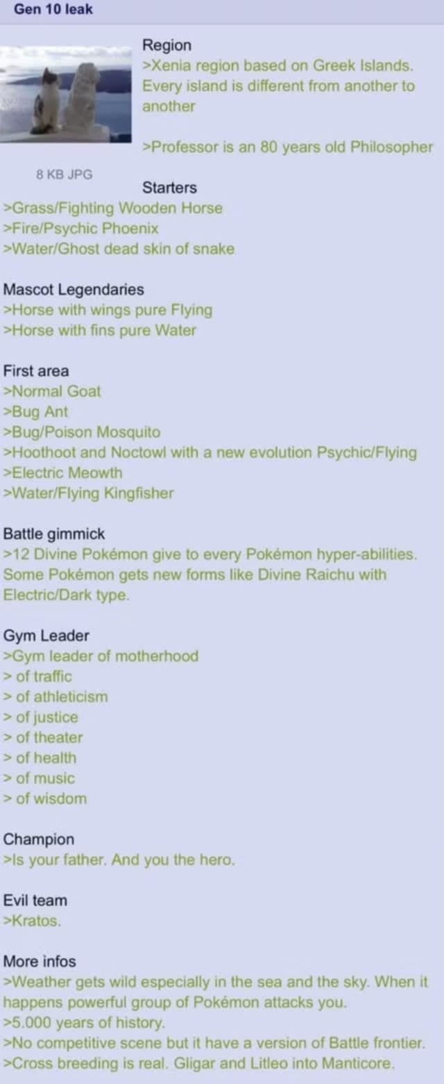 Pokemon Generation 10 Starter Leaked - GameDaily