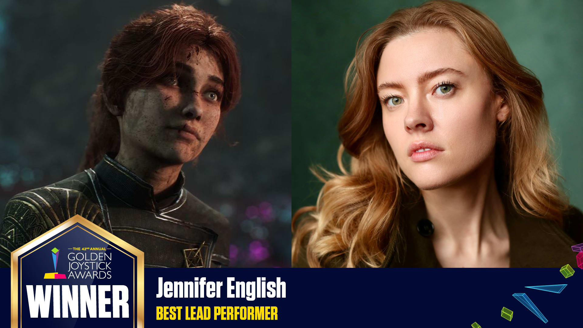 Jennifer English Wins Best Lead Performer Award at the Golden Joystick ...