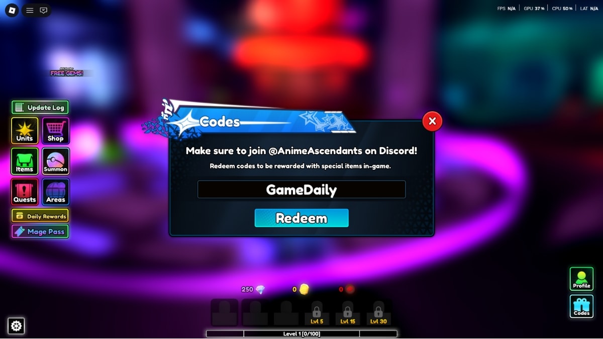 Roblox: Anime Ascendants Codes (December 2025) - GameDaily